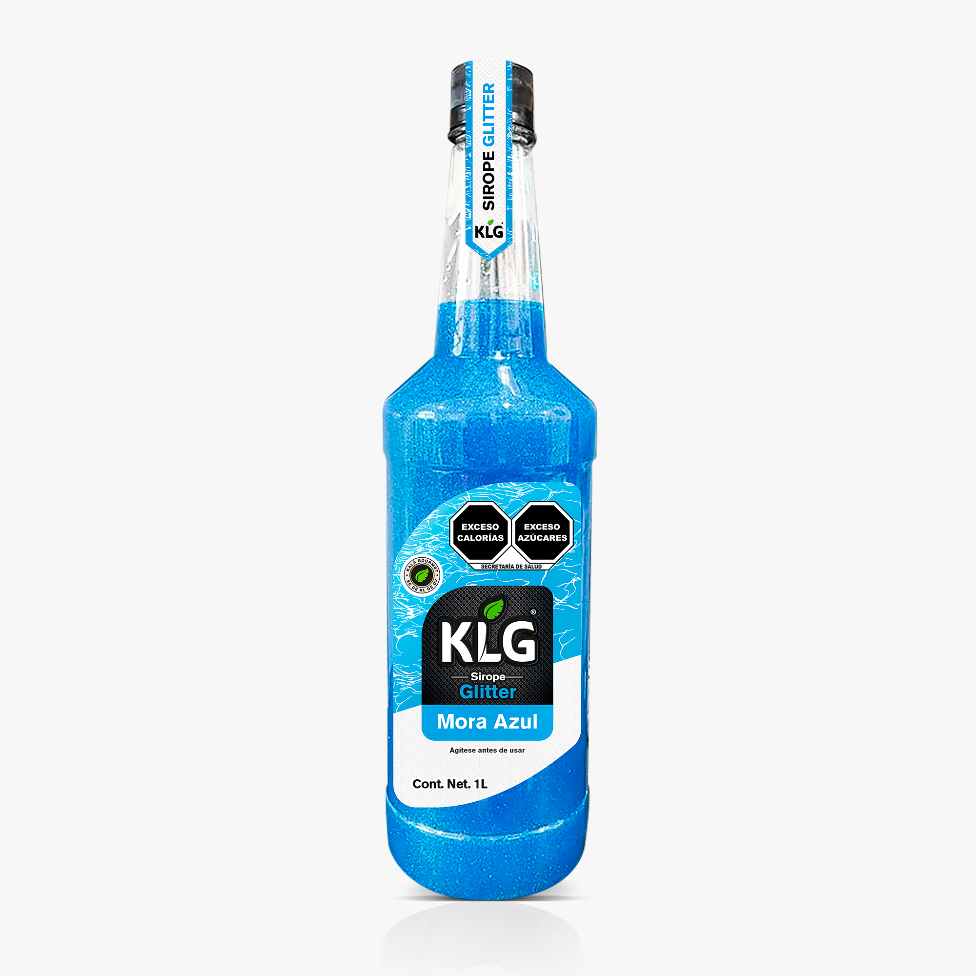 Jarabe Glitter Mora Azul 1 L KLG – Cafelaria Insumos